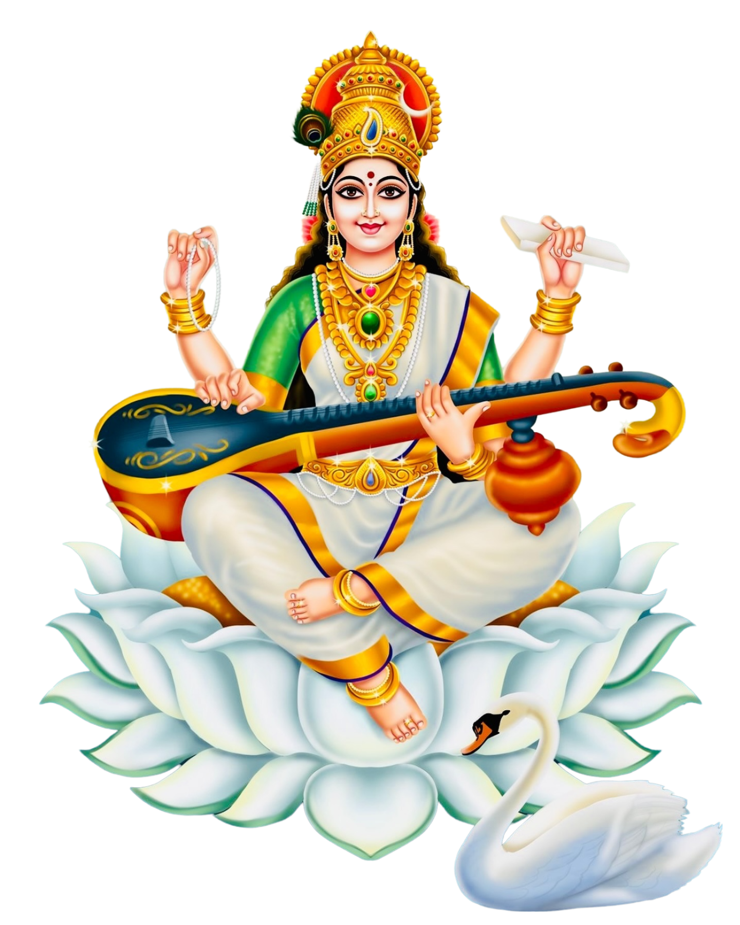 Saraswati Mata Png Image