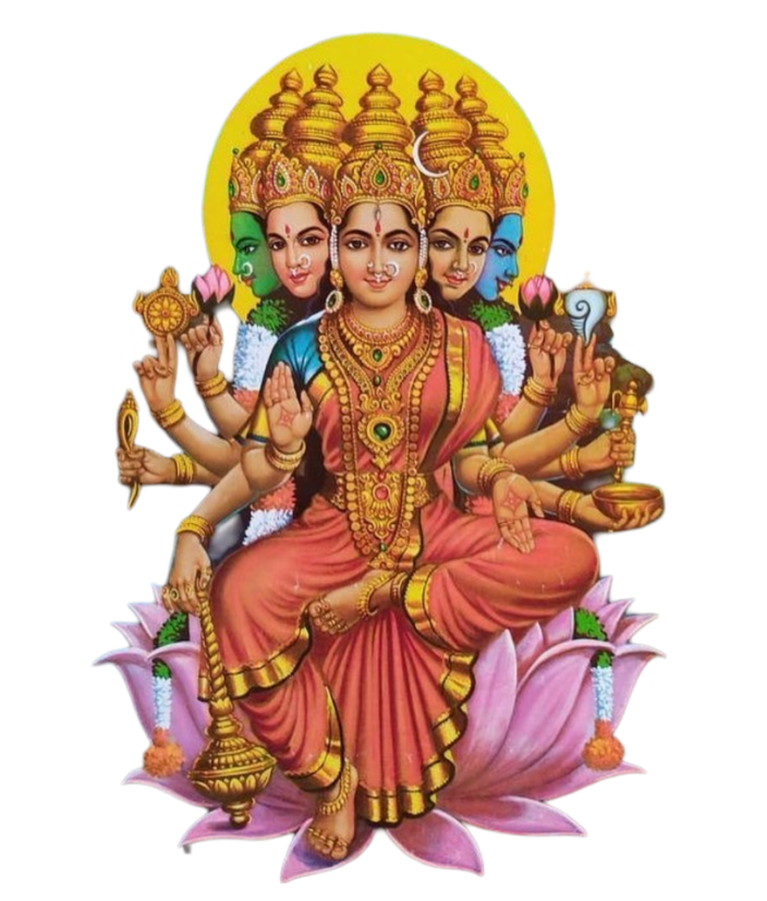 Goddess Maa Gayatri Png Photo