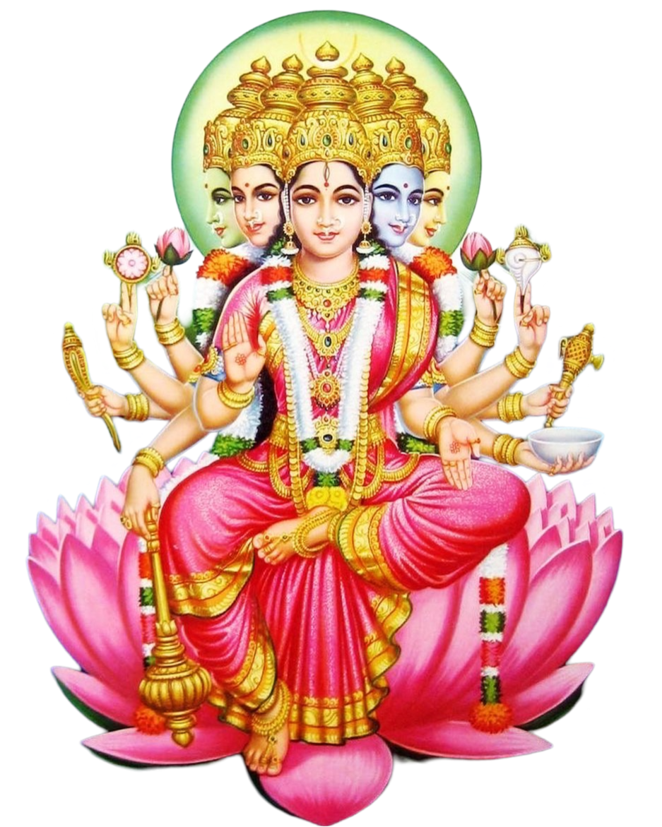 Goddess Maa Gayatri Png Photo
