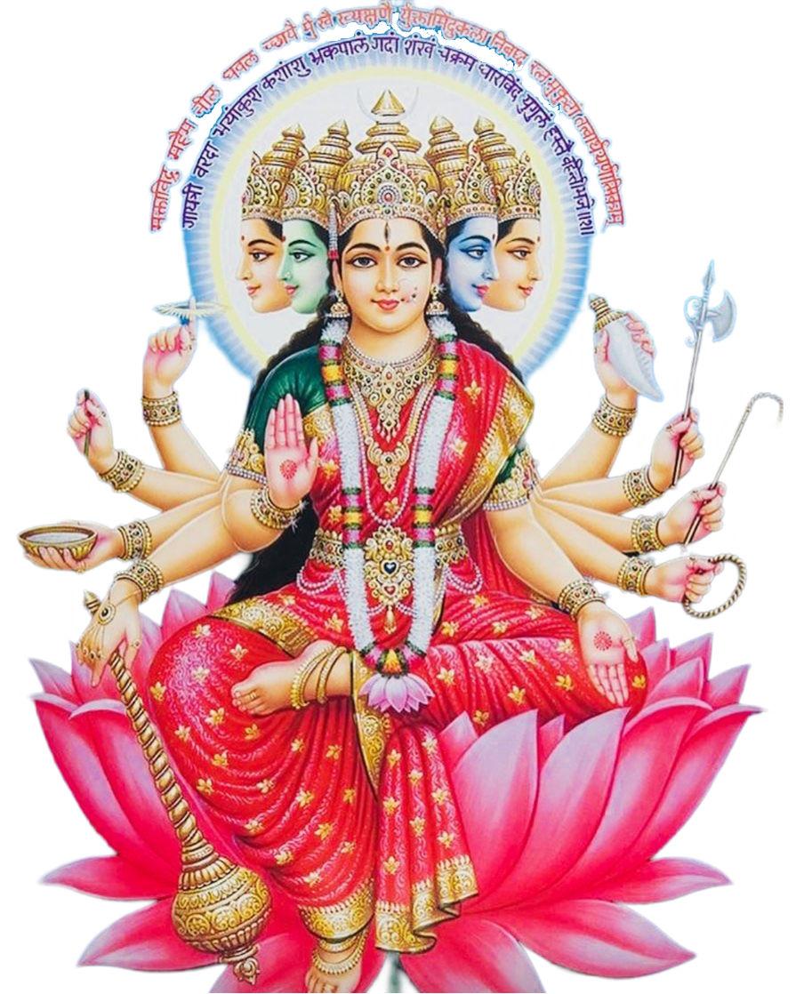 Goddess Maa Gayatri Png Transaprent Image
