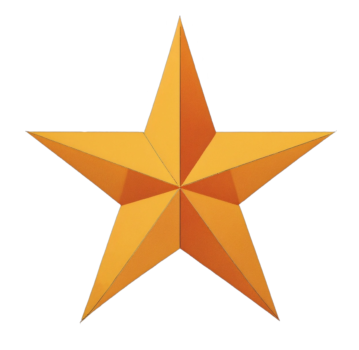 Golden Star Png Transparent Image