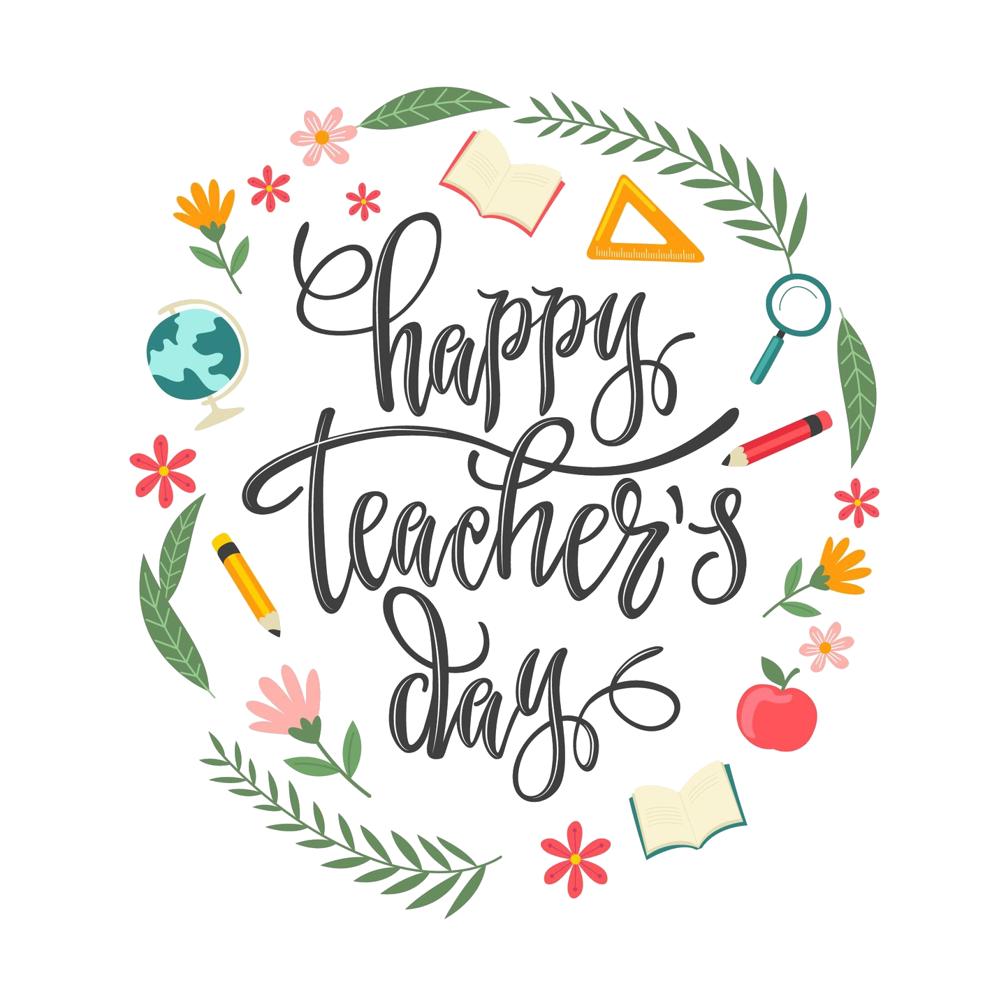 Happy Teachers Day Png Text Photo